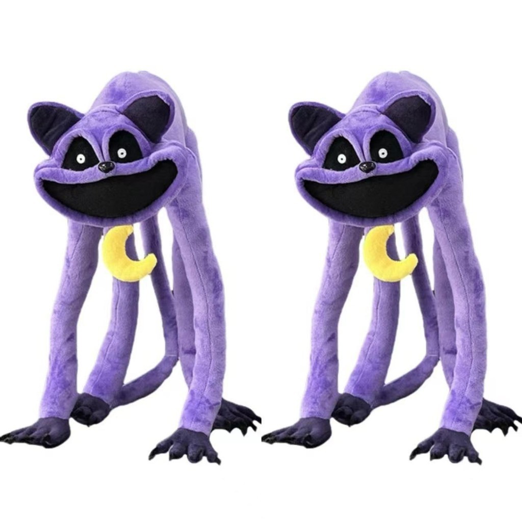 45cm Smiling critters animal big mouth purple cat plush terrifying ...