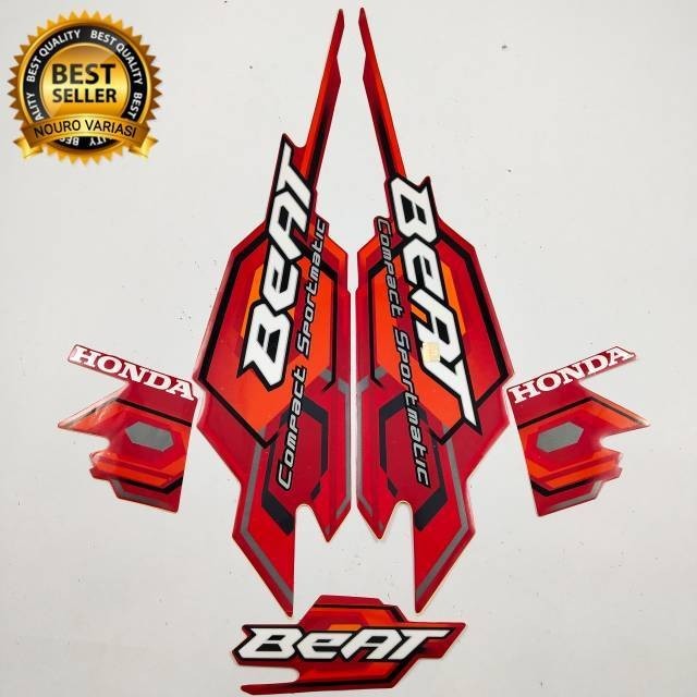 MERAH Striping honda beat 2008 Red list body Standard | Shopee Philippines