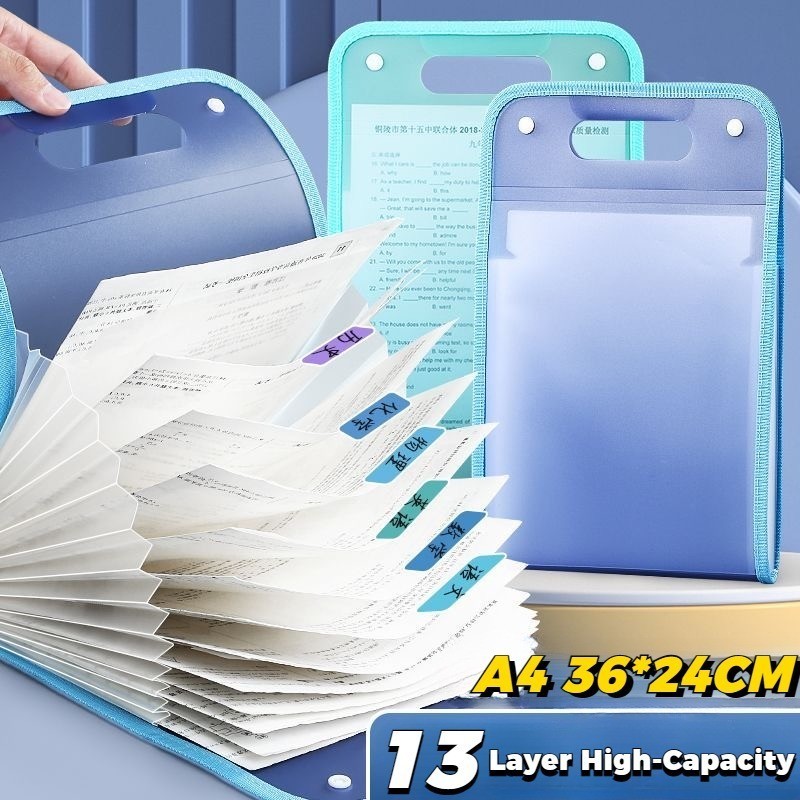 13 Layer Folder File Organizer Expanding File Folder Folder Waterproof ...