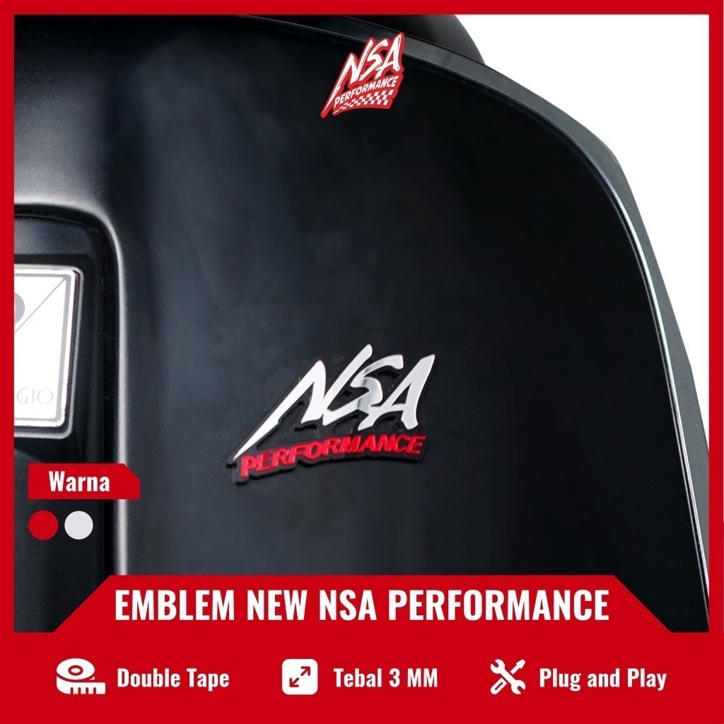 NSA Motorcycle Emblem Logo NSA PERFORMANCE Embossed Sticker 3d Badge ...