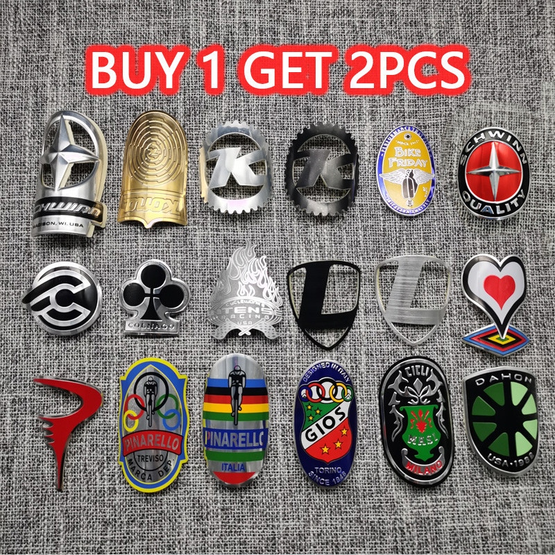 Bike Head Badge Aluminum Decals Stickers For MTB BMX Folding Bicycle ...