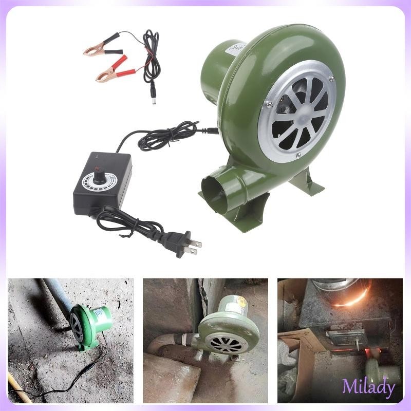 Milady Powerful BBQ Blower Charcoal Chimney Starter BBQ Fan Iron ...