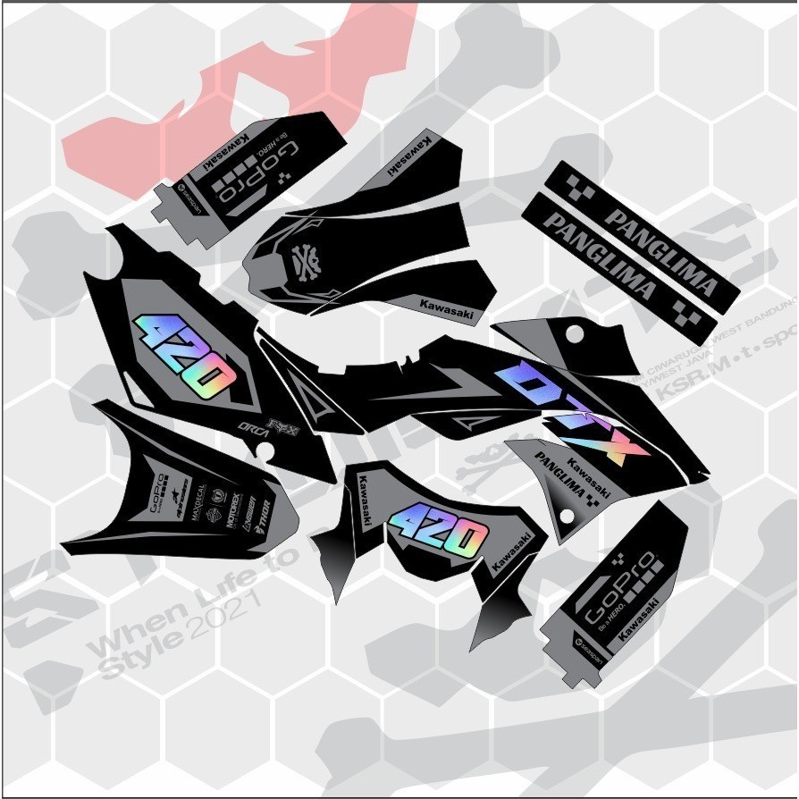 Decal/sticker DTracker/ KLX BF/gordon/CRF 150L/WR155 full body (Change ...