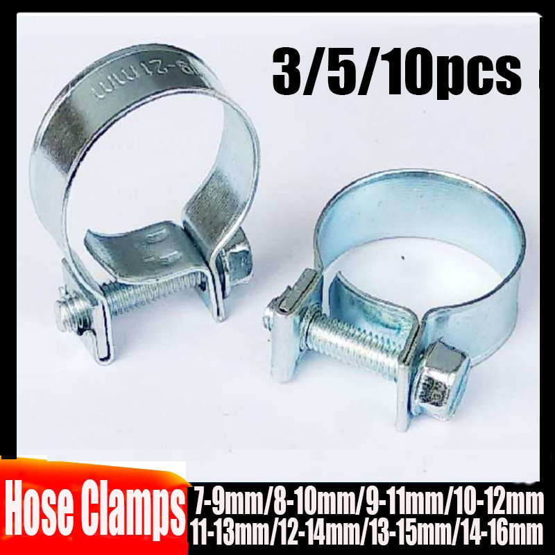 7-17mm Mini Clamp Fuel Pipe Hose Clip Air Hose Water Pipe Fuel Hose ...