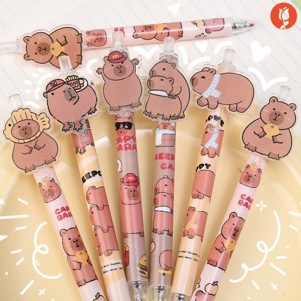 Classic Cartoon Capybara Gel Pen - Silky Waterproof Quick Drying ...