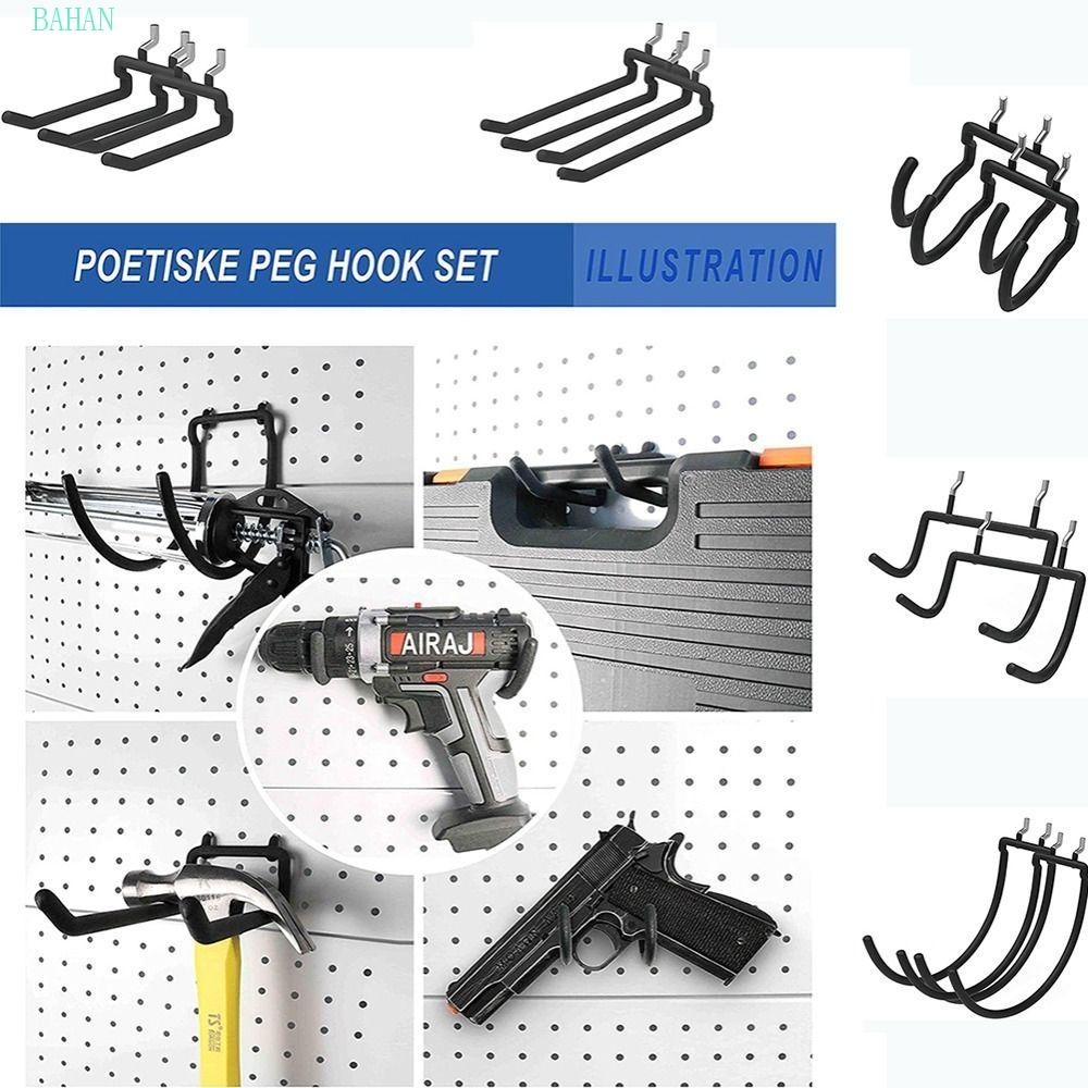 BAHAN Garage Storage Hooks Tool Wall Organizer Multi-Function Hole ...