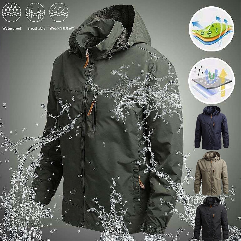 Men's Windbreaker Outdoor Hiking Camping Multi-pocket Jackets ...