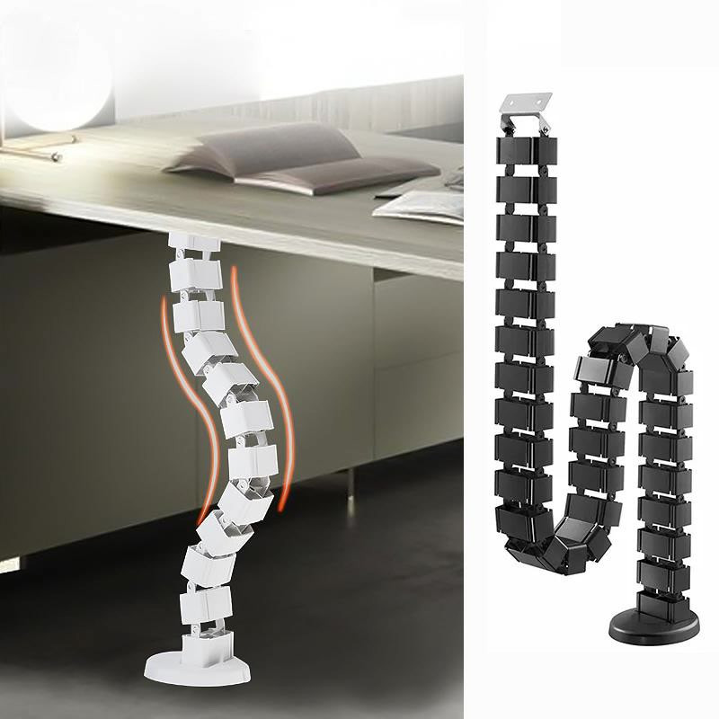 790mm ABS Conduit Office Desk Bottom Serpentine Storage Tube Invisible ...