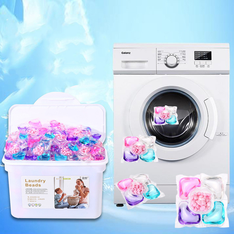 5 in 1 Laundry Beads Pods Detergent Liquid Capsule Ball Washing Machine ...