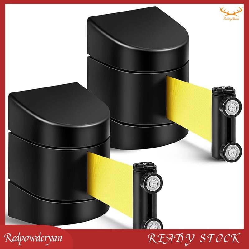 (Stock) 16.4Ft Magnetic Retractable Wall Barrier Wall Mount Crowd ...