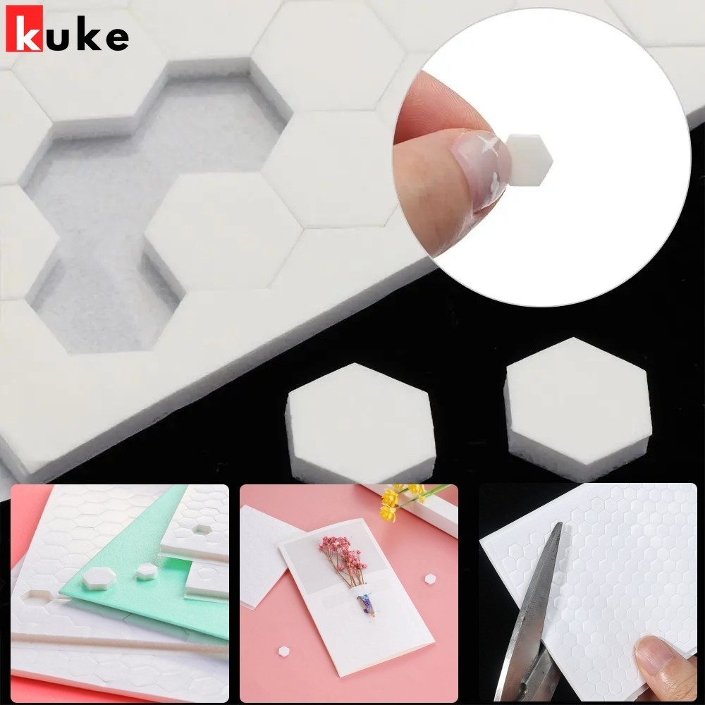 2/6/10Pcs Mini Double-sided Adhesive Sticker - Hexagon Foam Adhesive ...