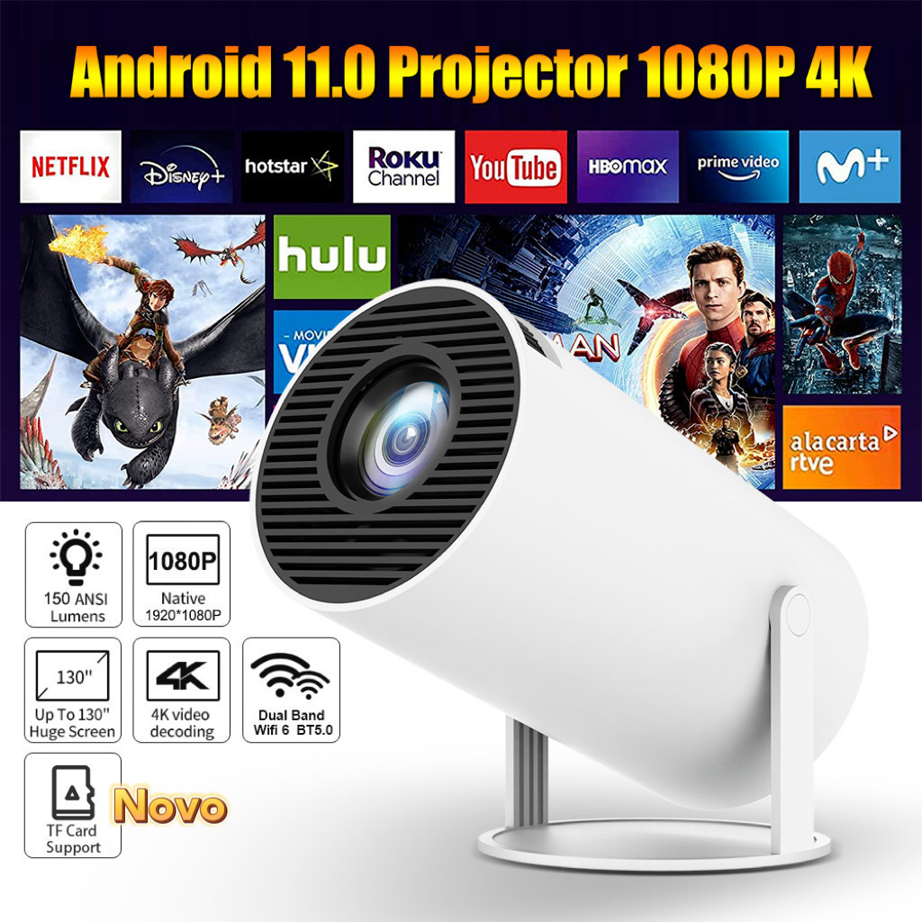 Magcubic Projector HY300 PRO 4K Android 11 Dual Wifi6 260ANSI Allwinner ...