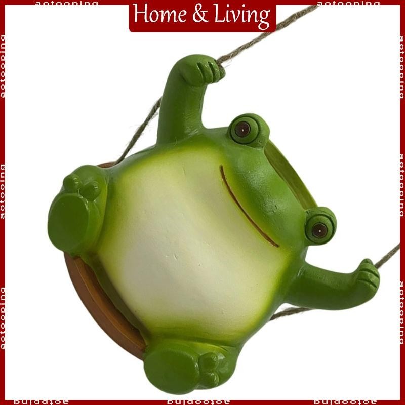 AOTO Hangings Swing Frog Planter Pots Frog Planter for Plant Cute Frog ...