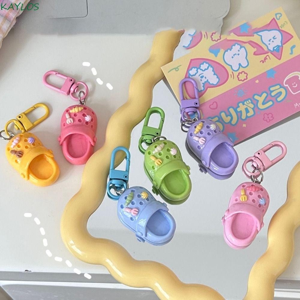 KAYLOS Crocs Key Chain, 3D Cute Simulation Slippers Hanging Keychain ...