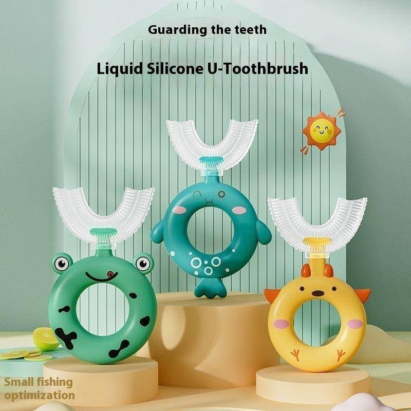 Xiaoyu prefers children's toothbrush U-shaped silicone U-shaped ...