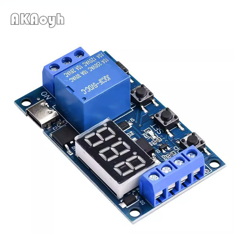 5v12v24v Timing Programmable Relay Type-C Optocoupler Isolation Pulse Cycle Power-off Trigger ...
