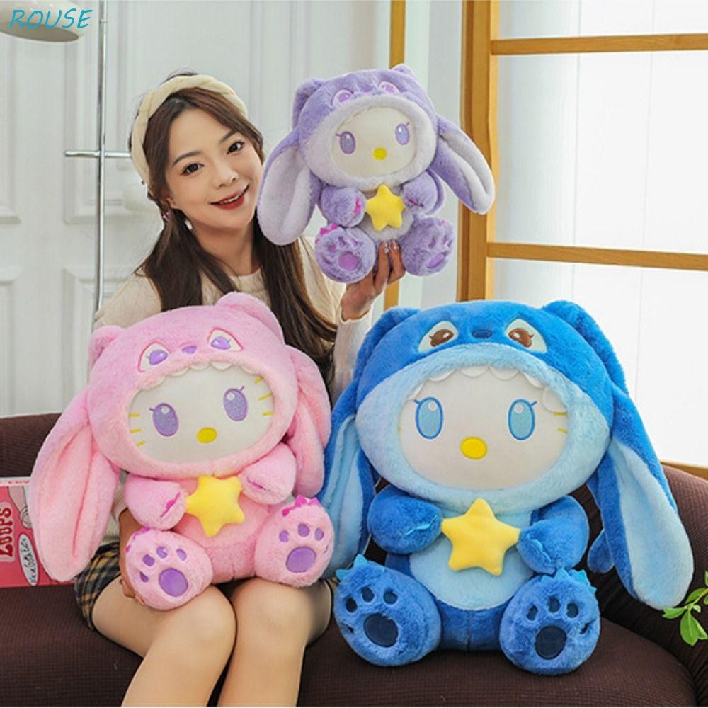 ROUSE Stitch Kitty Cat Plush, Galaxy Stitch Dress Up Kitty Cat Stuffed ...