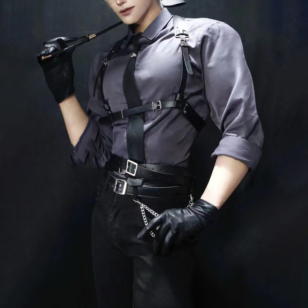 Mens PU Leather Binding Straps Decorative Waistbands Men Women Body ...