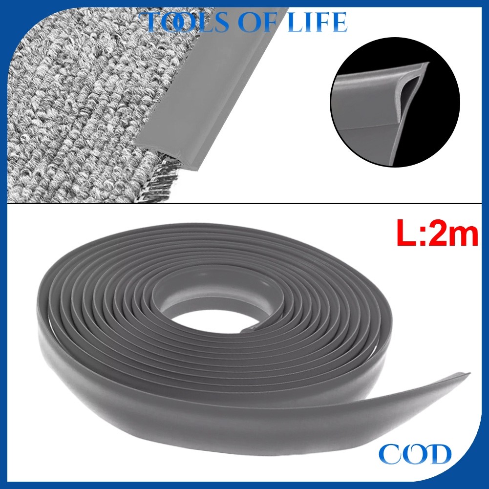 FSFO_TPE Carpet Edge Strip Safe Floor Transition Strip for Seamless ...