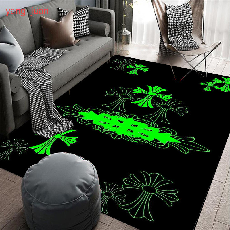 Chrome Hearts Living Room Carpet Trendy Cross Area Rugs for Sofa and ...