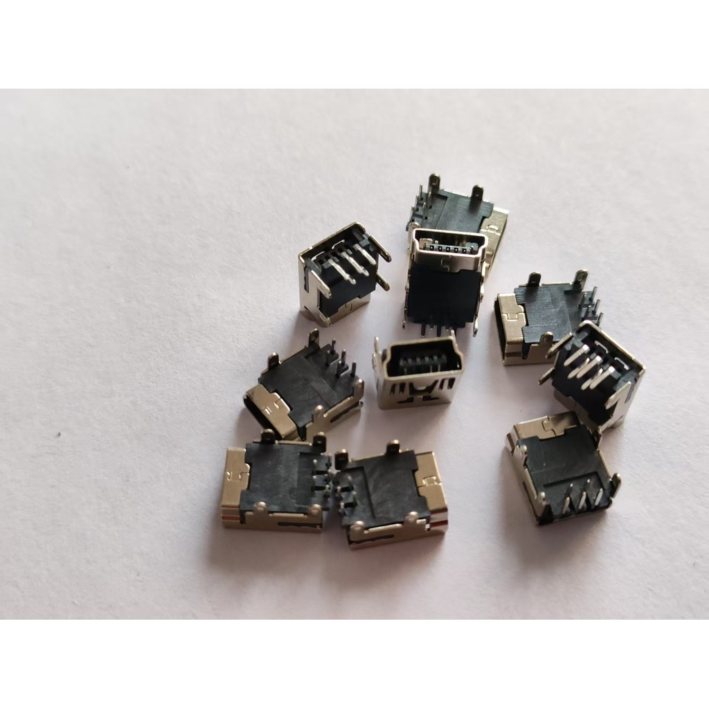 100Pcs Mini USB Type B 5-Pin Female Socket Right Angle DIP Jack ...