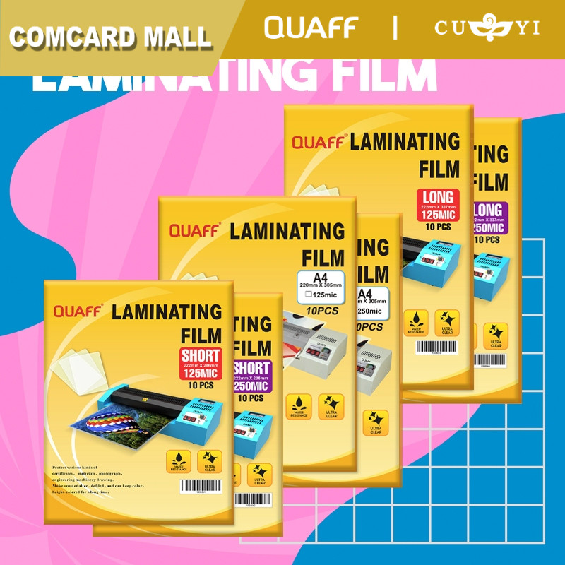 [1 PACK] 3R | 4R | 5R Size QUAFF Laminating Film 125 & 250 Micron Hot ...