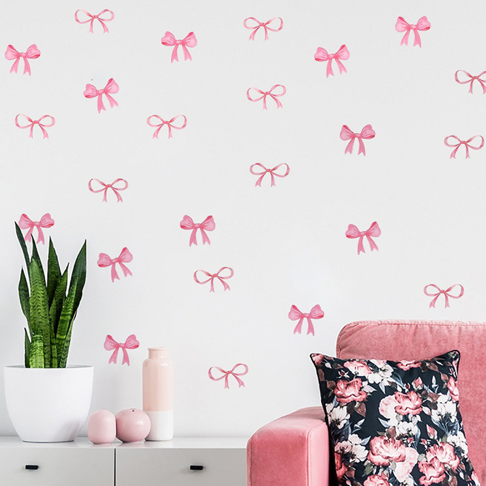 Bow Wall Decals Pink Bow Room Decor Pink Bow Wall Decor Bow Wall ...