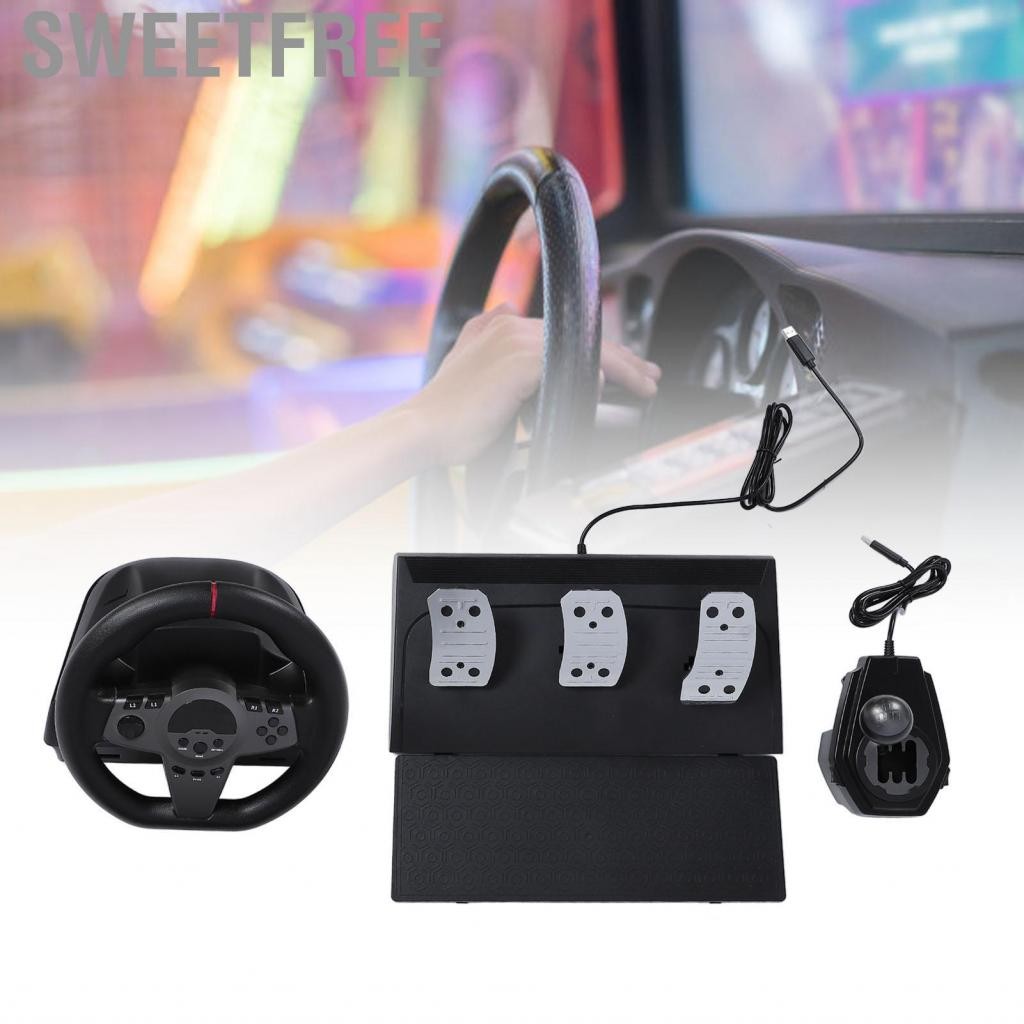 Sweetfree Gaming Steering Wheel with Pedal Shifter for PC Lifelike ...
