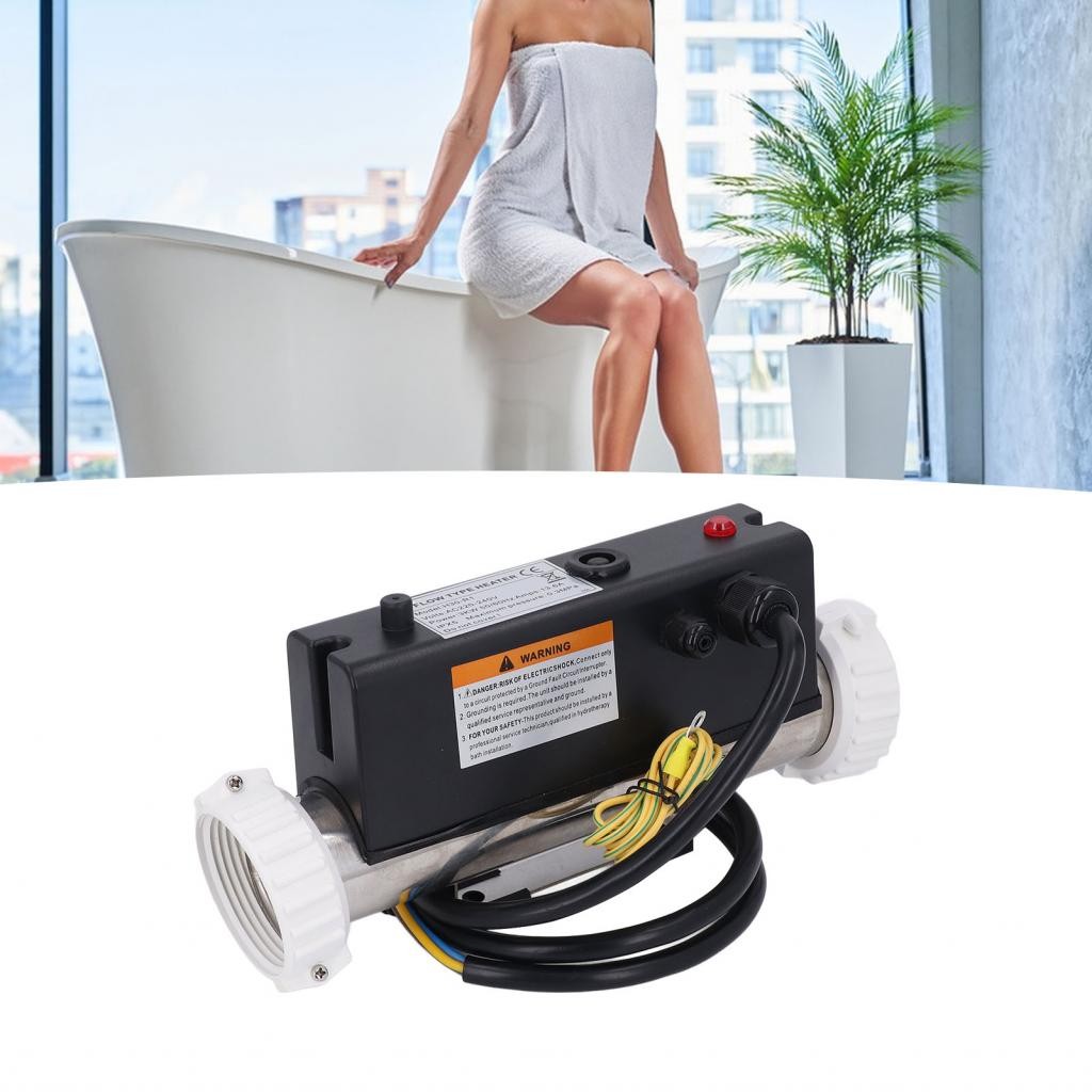 Hhihi Pool Thermostat Electric Hot Tub Heater Water Stainless Steel ...