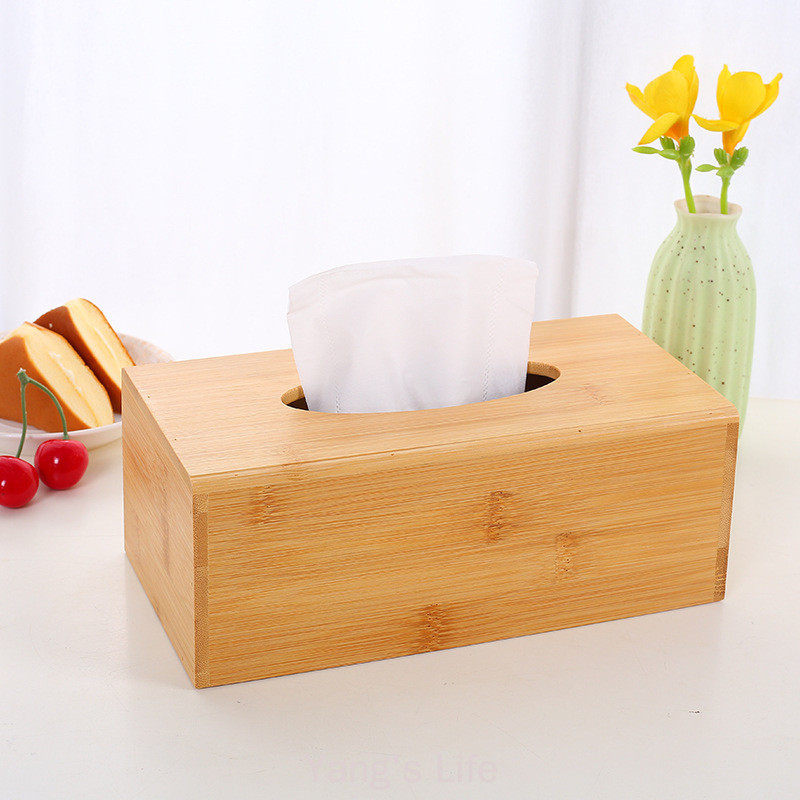Tissue Box Tissue Box Hotel Catering Use Bamboo Tissue Box | Shopee ...