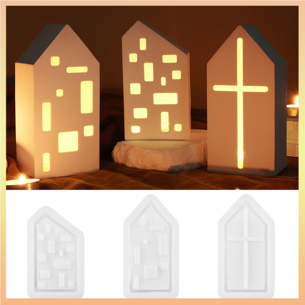 Church Plaster Silicone Mold DIY Handicraft Making Church Shape ...