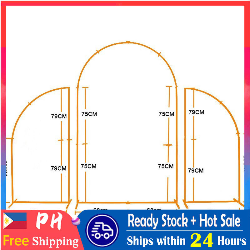 3pcs Wedding arches iron pipe n-shaped flower stands wedding background ...