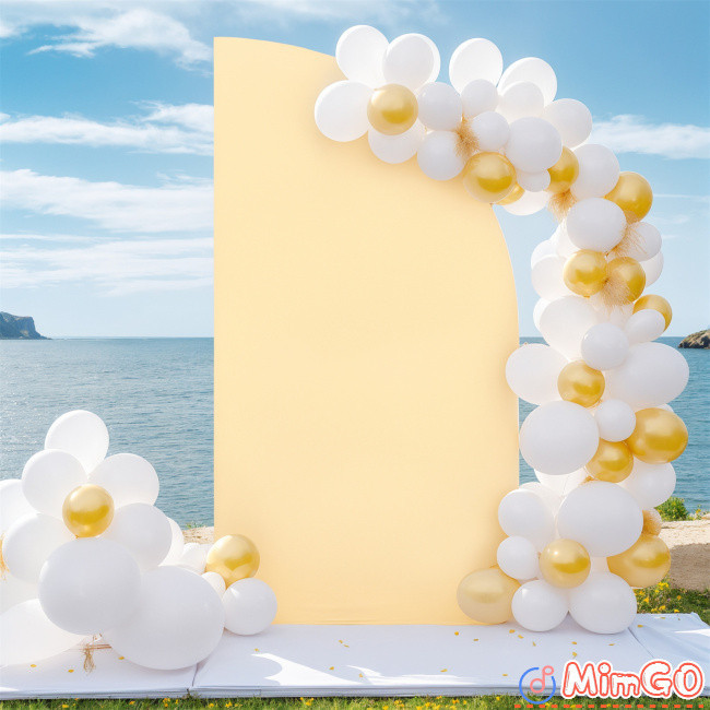 GO Backdrop Stand Set, Cloth Cover With Half Moon Shape, 2-Sided Design ...