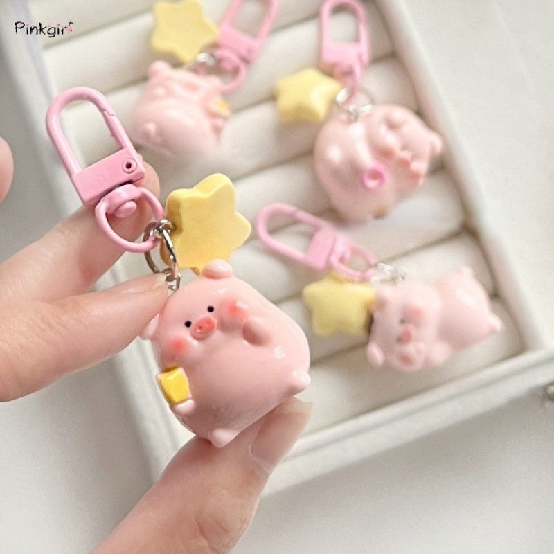 [Wholesale] Lovely Pig Bag Charm Pig Keychain for Students and Women ...
