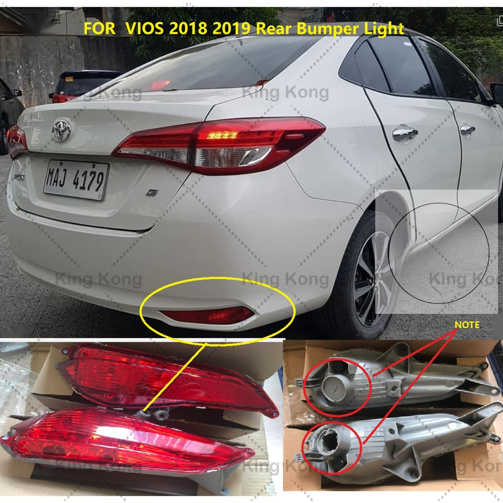 Car rear bumper light lamp reflector for TOYOTA VIOS 2018 2019 2020 ...