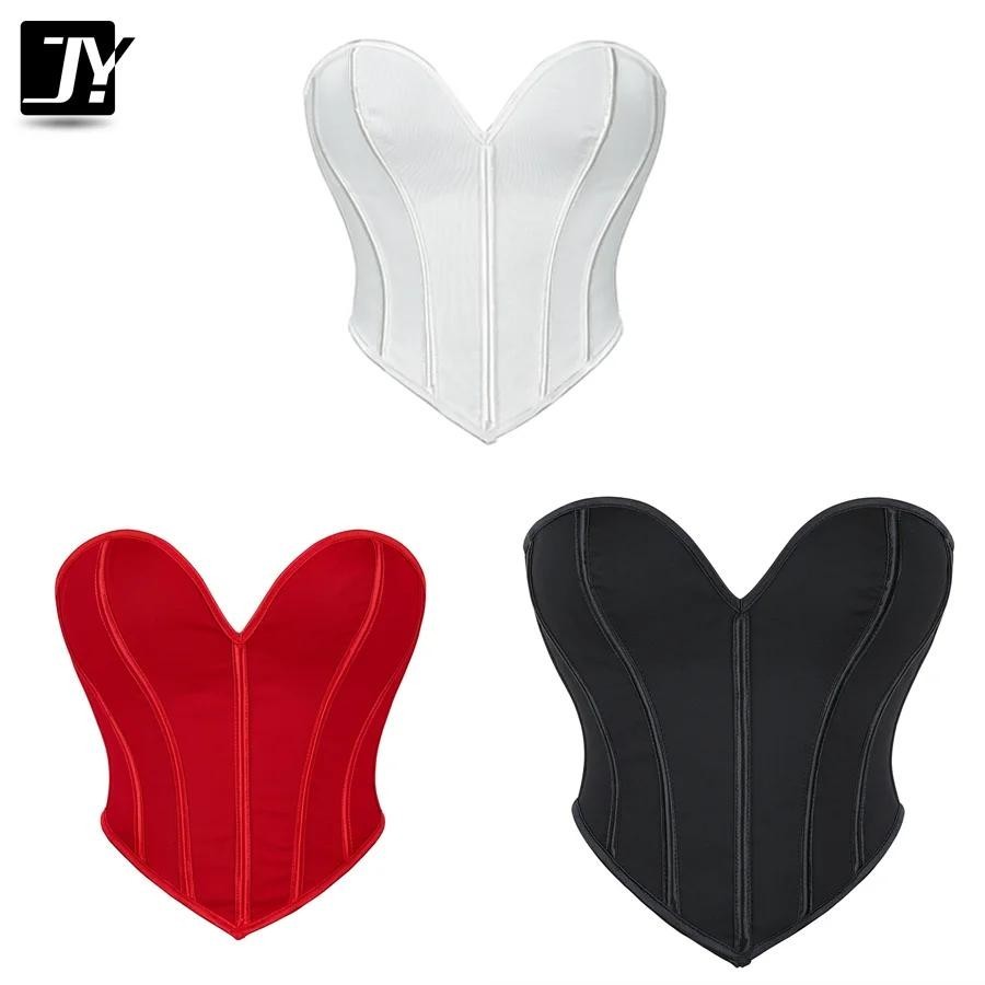 InnoBeaut Women’s Sexy Sweetheart Neck Crop Tube Tops Strapless Bustier ...