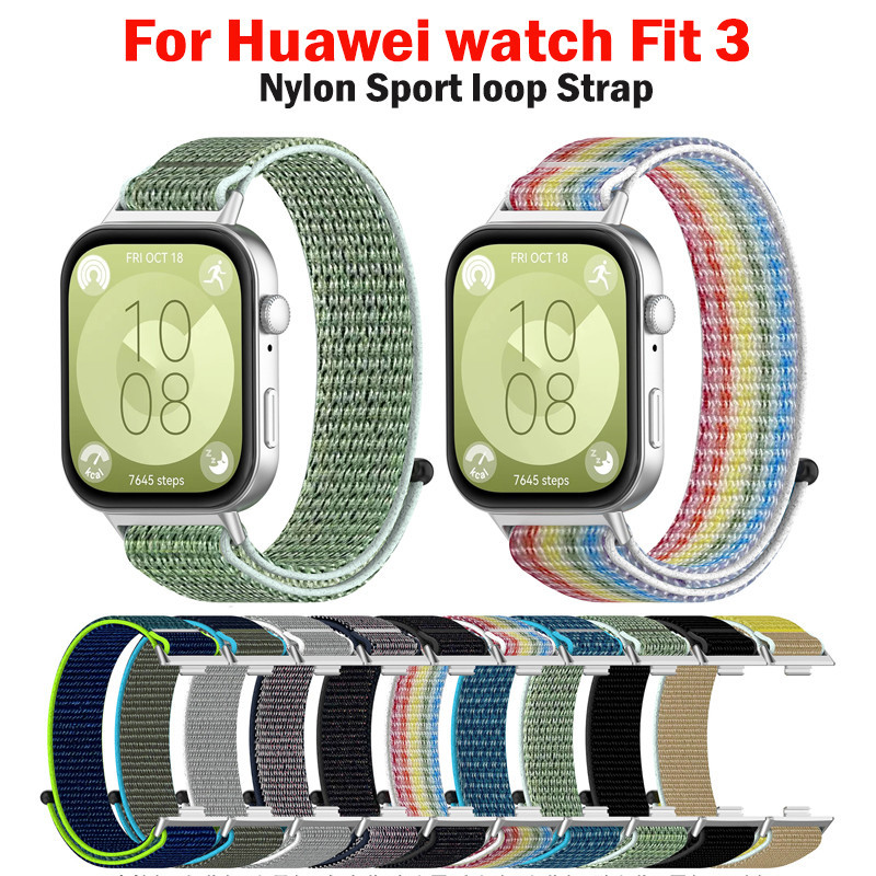 Nylon Sport loop Strap for Huawei watch Fit 3 Smart Watch band Wrist ...