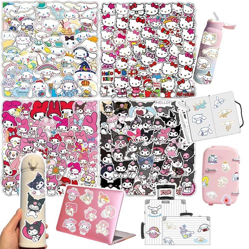 50PCS Sanrio Melody Kitty Stickers Kawaii Anime Stickers Vinyl ...