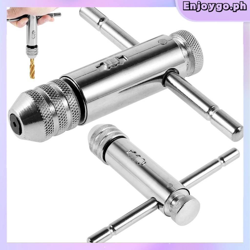2Pcs T Handle Ratchet Tap Holder Wrench Adjustable T Type Ratchet Tap Wrench M3-M8/M5-M12 ...