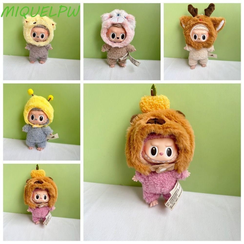 MIQUELPW 17cm Labubu Doll Dress, Ear Hat Handmade Headgear Labubu Doll ...