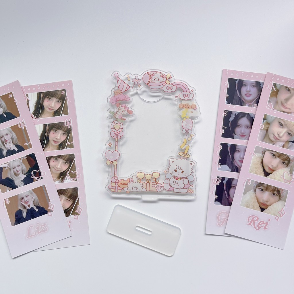 Acrylic Photocard Holder 3 Inch Protective Case Pink Photo Holder Home ...