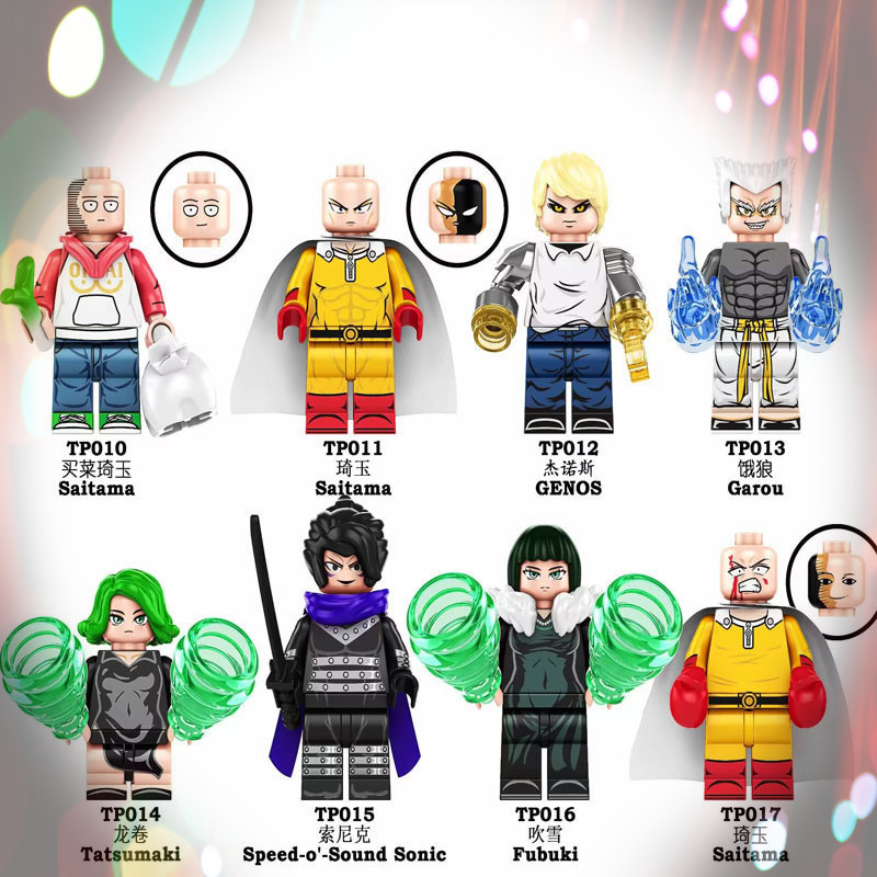 Anime Mini Character One Punch Man Genos Hungry Wolf Assembly Mini ...