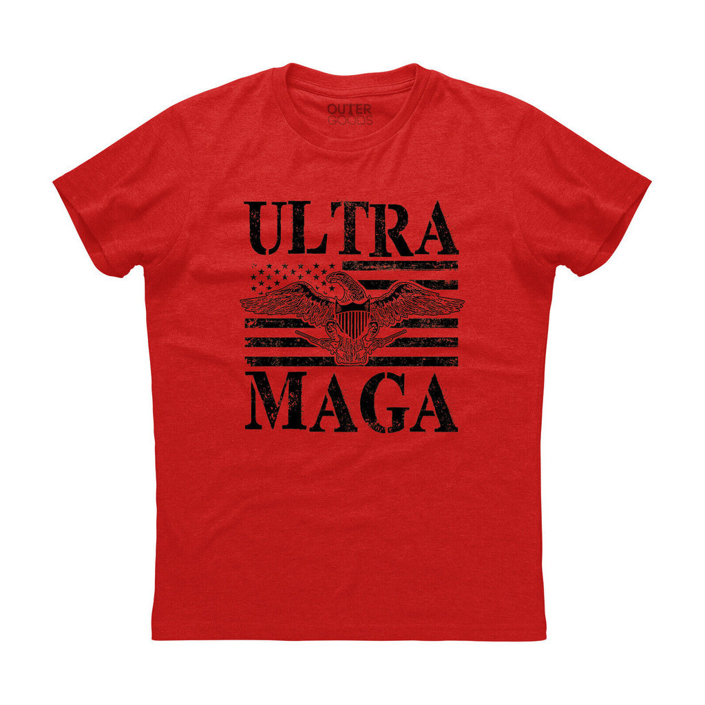 American Us Flag Tee Ultra Maga Eagle Logo Republican T-Shirt | Shopee ...