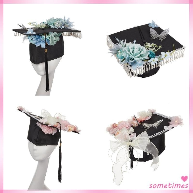 Time Graduation Hat with Realistic Flower Teens Graduation Party ...
