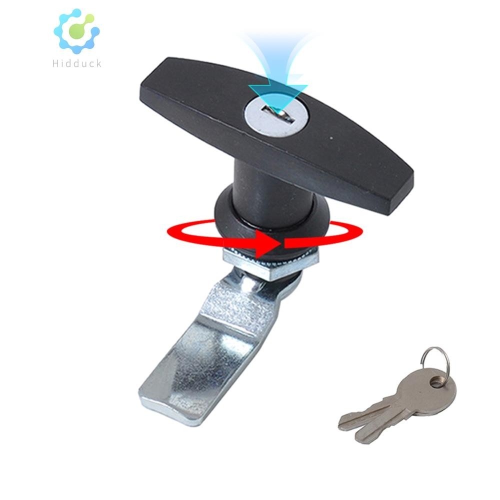 Universal RV T-Handle Door Lock with 2 Key Truck Cap Locking for ...