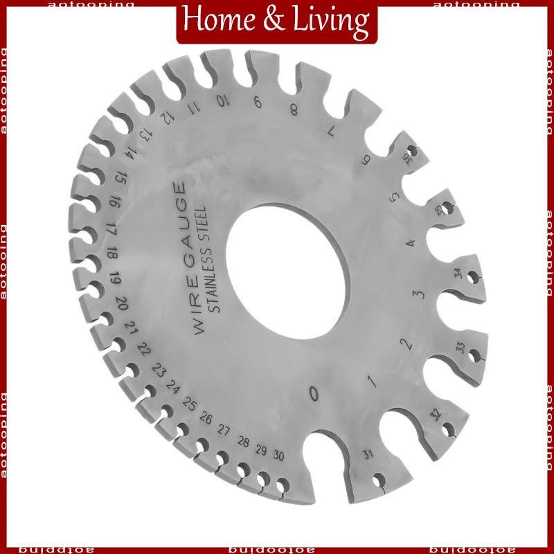 AOTO Stainless Steel 0-36 Round AWG SWG Wire Gauge Thickness Measuring ...