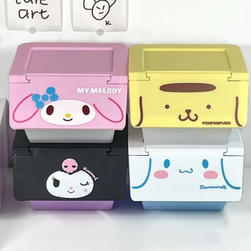 Sanrio Hello Kitty Storage Box Cute Melody Kuromi Cartoon Desktop ...