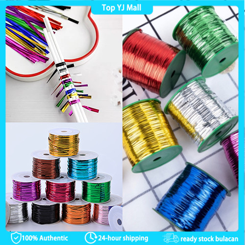 100 Yards/ Roll Metallic Twist Diy Baking Gift Packaging Metal Twist ...