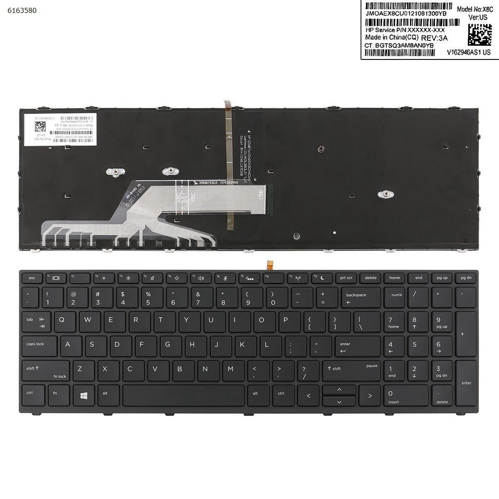 RQ+US QWERTY Layout New Replacement Keyboard For HP Probook 450 G5 455 ...