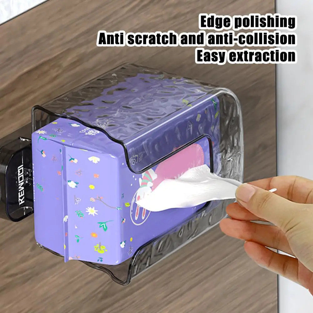 Suction Cup Wet Wipes Storage Box Punch-Free Bathroom Storage Wipes ...